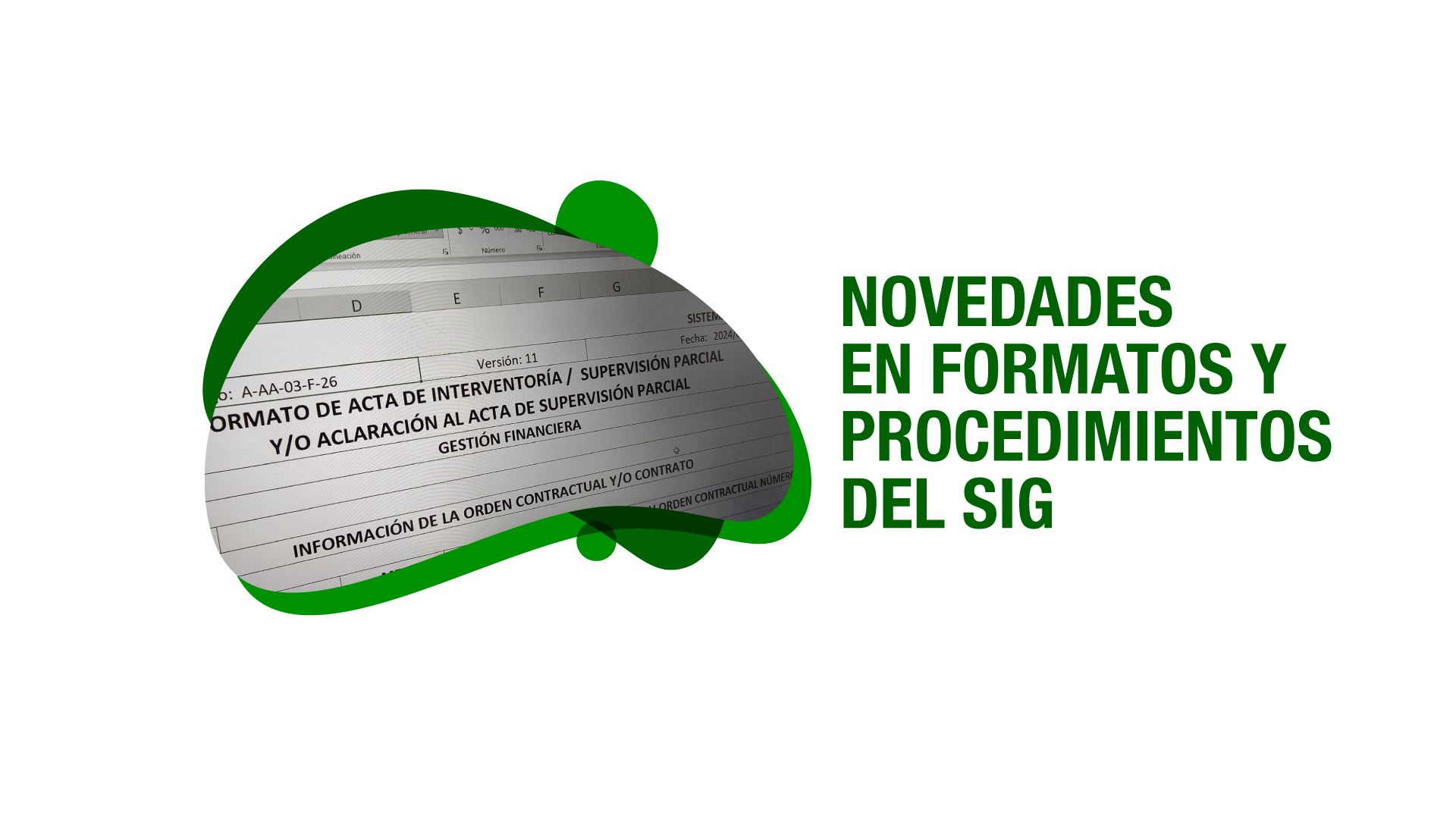 Atención, Cambiaron 44 Formatos Y Procedimientos Del SIG